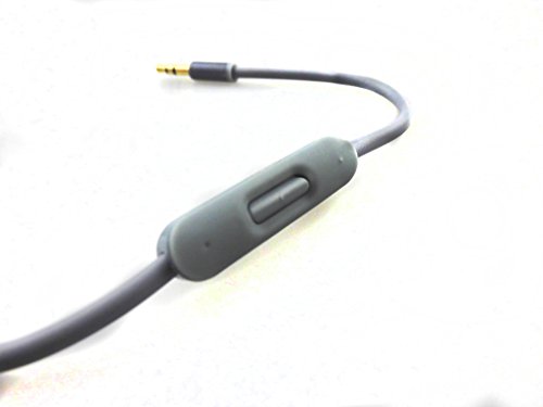 OFC Replacement Inline Remote and Mic Extension Audio Cable Cord for Monster Beats by Dr Dre Solo Solo HD Studio Wireless Pro Detox Mixr Executive Pill Headphones (Grey)