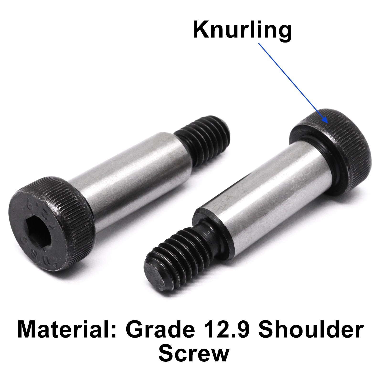 Sydien 6Pcs Alloy Steel Shoulder Bolt #10-24 UNC Thread Shoulder Dia 1/4" Shoulder Length 5/8"
