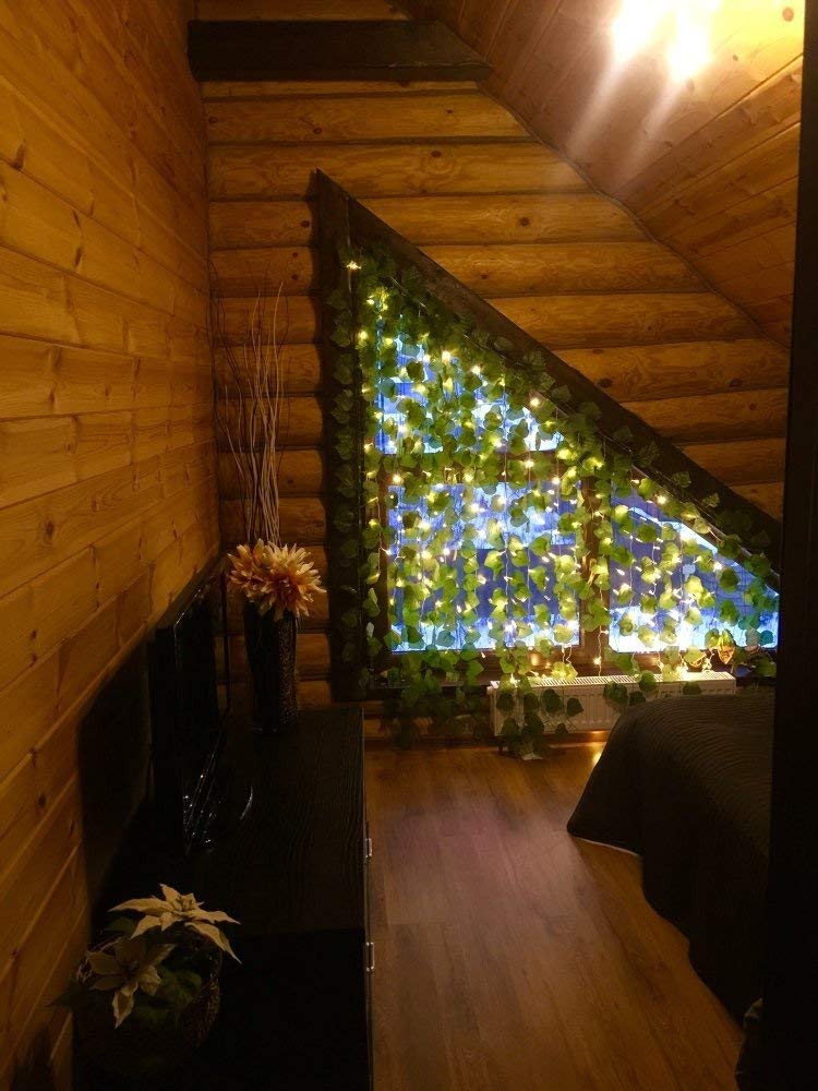 HECATY 12 Strands 87 Ft Fake Vines, Artificial Greenery Garland Hanging Ivy Leaf Plant for Wedding Party Bedroom Home Decor Baby Shower