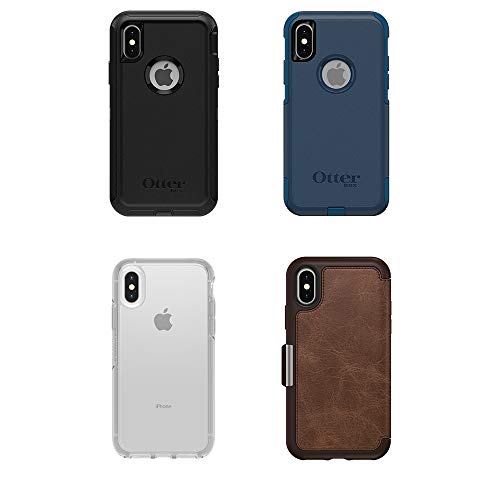 OtterBox iPhone Xs AND iPhone X Defender Series Case - BLACK, rugged & durable, with port protection, includes holster clip kickstand