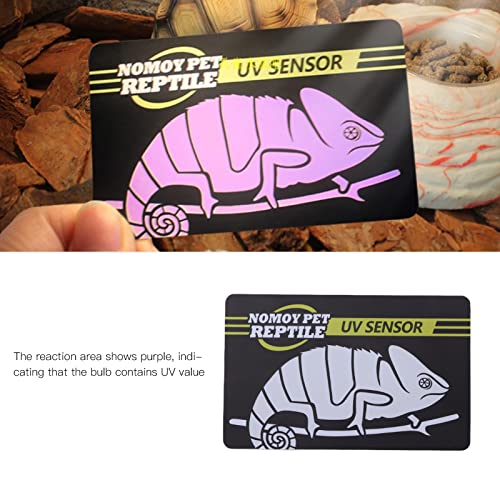 HEEPDD 5Pcs Quick Test UVB Sensor Cards, Reptile UV Tester Heating Lamp Photochromic UVB Card Indicator for UVA UVB Reptile Bulb Light Lamp