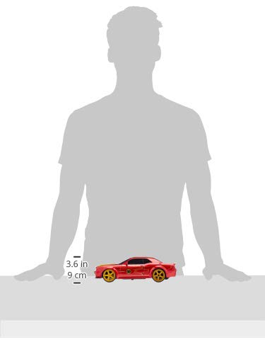 Jada Toys Marvel 1:16 Iron Man 2019 Dodge Challenger SRT Hellcat RC Remote Control Car 2.4GHz, Toys for Kids and Adults, Red