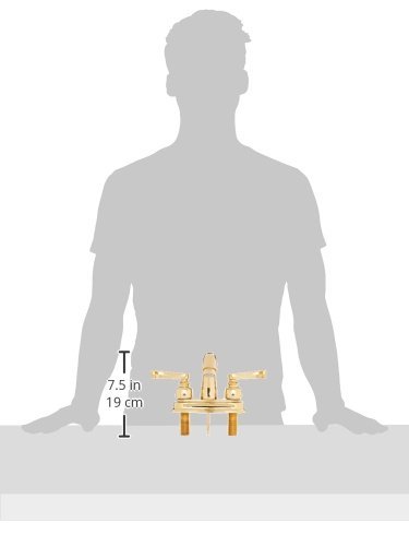 Elements of Design EB5612FL Atlanta 4" Centerset Lavatory Faucet with Retail Pop-Up, 3-5/8" in Spout Reach, Polished Brass
