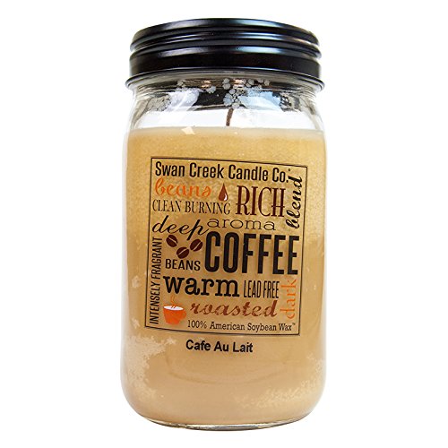 Swan Creek Cafe Au Lait 24 oz Kitchen Pantry Jar Candle