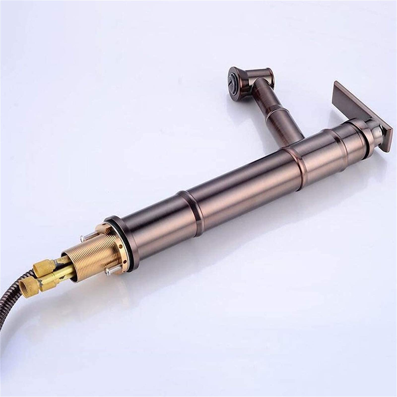 CHLDDHC Brass Bathroom Tap Retro Expandable with Removable Hand Blade Faucet Single Line Mixer Kitchen Faucet Bathtub Faucet