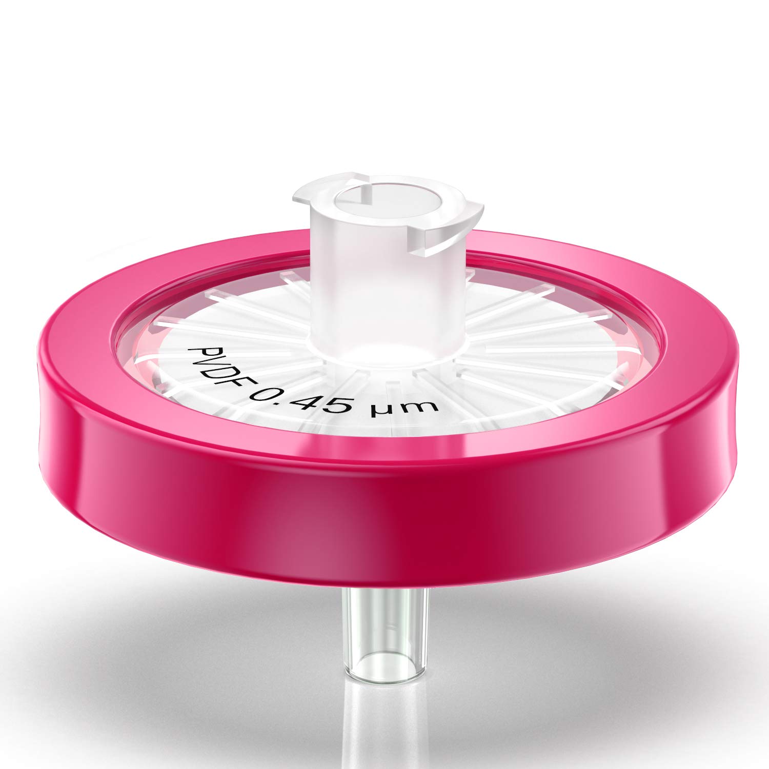 Syringe Filters PVDF(Polyvinylidene fluride) Hydrophobic 25 mm 0.45 um Non Sterile 50/pk by Ks-Tek
