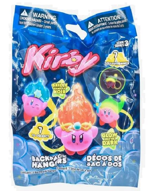 Kirby - Glow in The Dark Backpack Hangers - Series 3 Multicolor