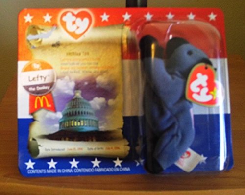 TY Lefty Donkey Beanie Babies Retired McDonalds NIP Sealed Rare ,#G14E6GE4R-GE 4-TEW6W221855