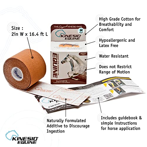 Kinesio Equine Tape - Tex Gold FP Horse Tape -Tape Made Specifically for Horses - 2”x 16’ Rolls - Green