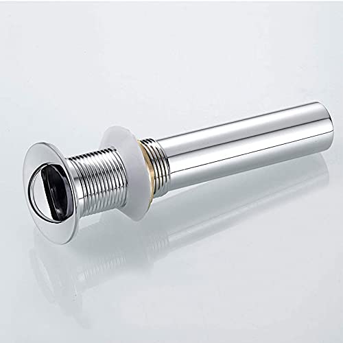LMMDDP Flip Up Drain Stylish Swivel Style Stopper, Lavatory Vessel Sink Drains Size 36mm without Overflow Copper Finished (Size : Without Overflow)