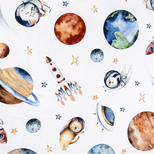 Outer Space Changing Pad Cover - Jersey Knit Cotton - Unique Watercolor Design