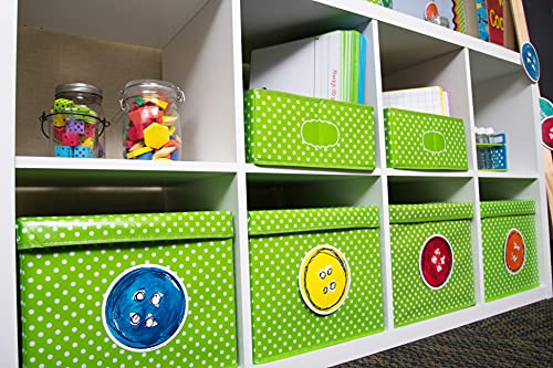 Teacher Created Resources Lime Polka Dots Storage Box (TCR20820)