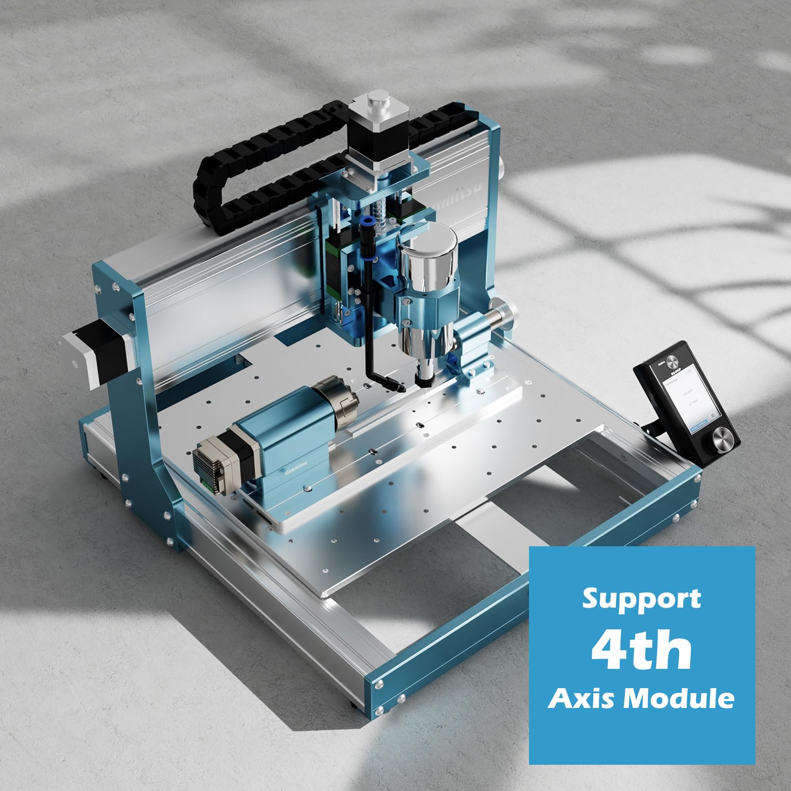 Genmitsu 3030-PROVer MAX CNC Router Machine with Linear Guide & Ball Screw Motion, Achieve ±0.05mm Accuracy for High Precision Metal Aluminum Copper Acrylic Engraving, Supports 4th Axis Rotary Kit