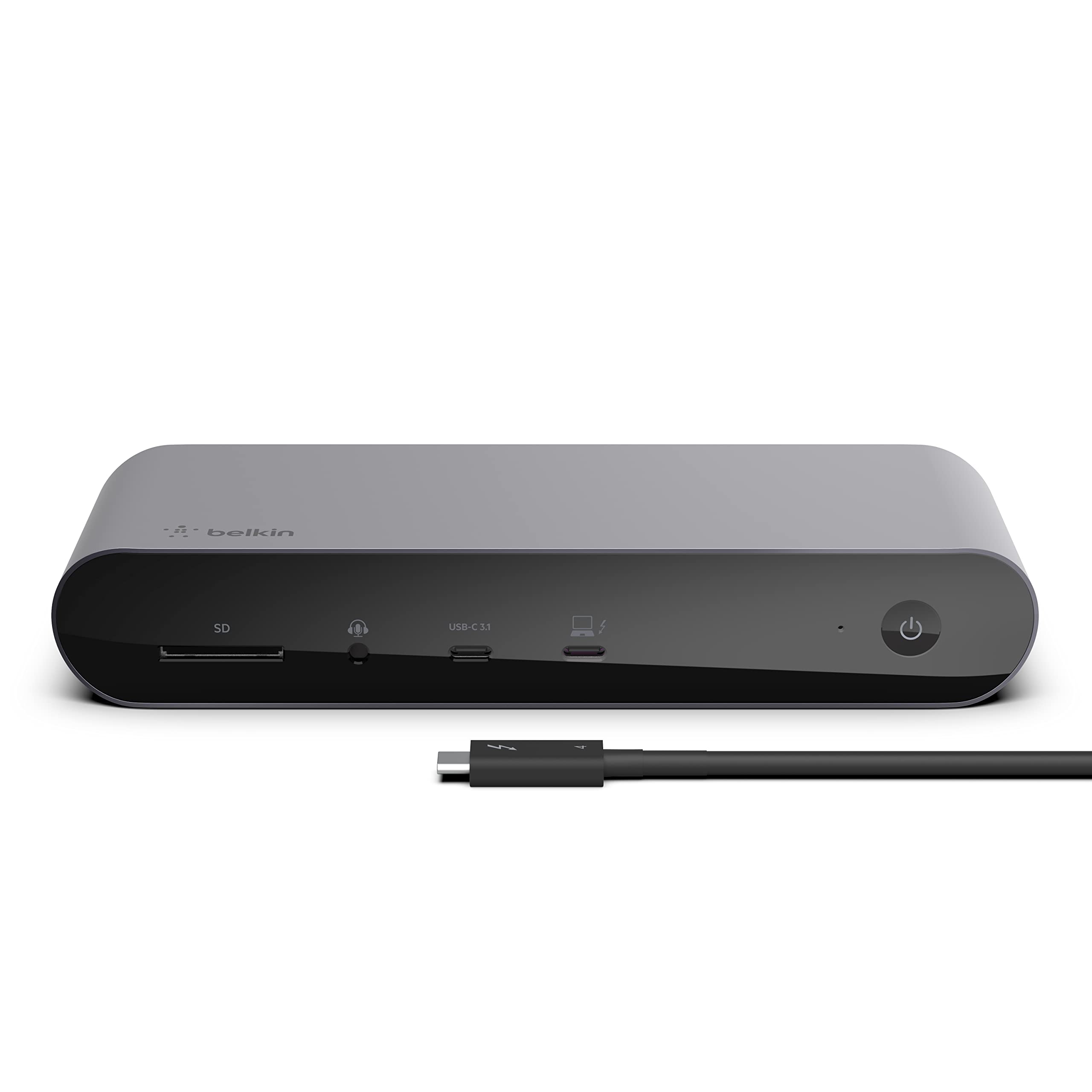 Belkin Thunderbolt 4 Docking Station & Thunderbolt 4 Cable (1M, 3.3ft Power Cable) - USB C Cable - USB Type C to Type C Cable with 100W Power Delivery PD, USB 4 Compliant