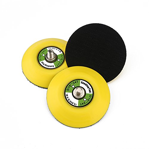 Ouya 3PCS 3" Hook and Loop Backing Pads 5/16"-24 Threads Polishing Buffing Plate for Dual Action Car Polisher