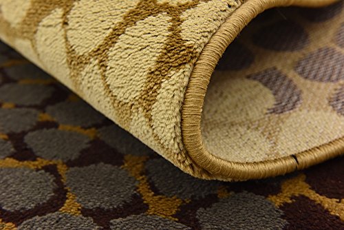 Unique Loom Barista Collection Area Rug - Java (5' 3" x 8' Rectangle, Beige/ Black)