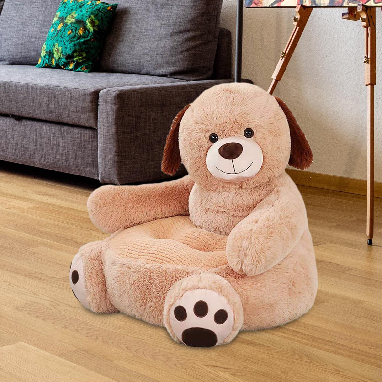 MagiDeal Kids Plush Cartoons Small Sofa Chair for Reading, Relaxing and Snuggling Nurseries Decoration Learning Sitting Multiple Purposes Comfortable, Dog