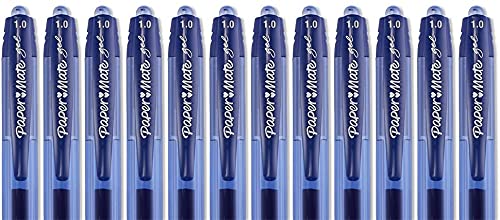 Paper Mate 1753366 Gel Pens, Retractable, 1.0mm, Bold Point, Blue Ink/Barrel