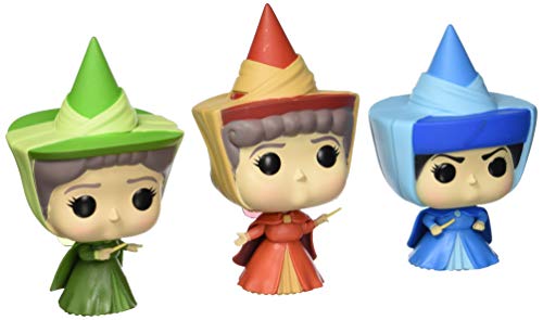 Funko Pop! Disney: Sleeping Beauty - Flora, Fauna, & Merryweather Fairy Godmother Vinyl Figure 3 Pack, Spring Convention Amazon Exclusive