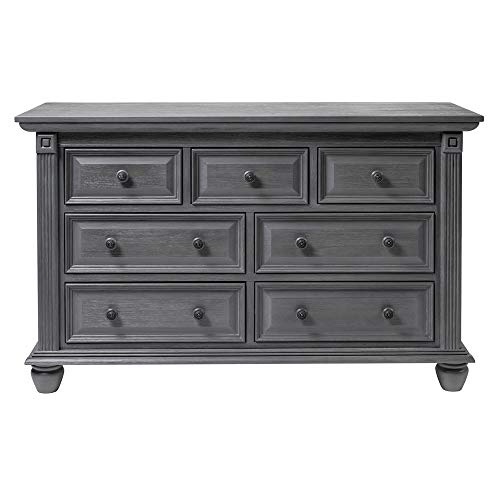 Oxford Baby London Lane 7 Drawer Dresser, Arctic Gray