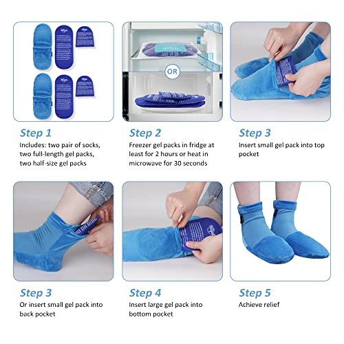 Hilph Bundle of Jaw Ice Pack + 2 Pack Foot Ice Pack Socks