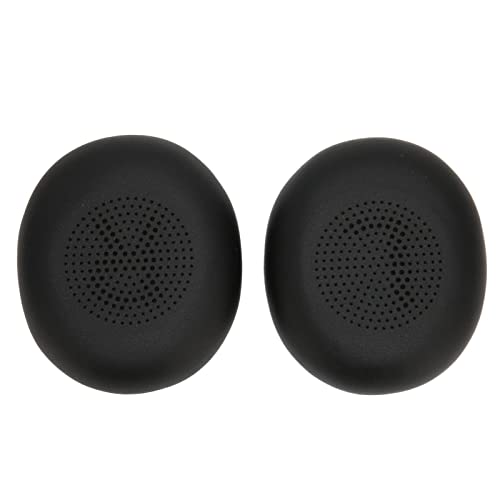 Headphone Earpads, Professional Headset Protein Leather Ear Pad Cushions Replacement for Jabra ELITE 45h, for Evolve2 65 MS UC(Black)