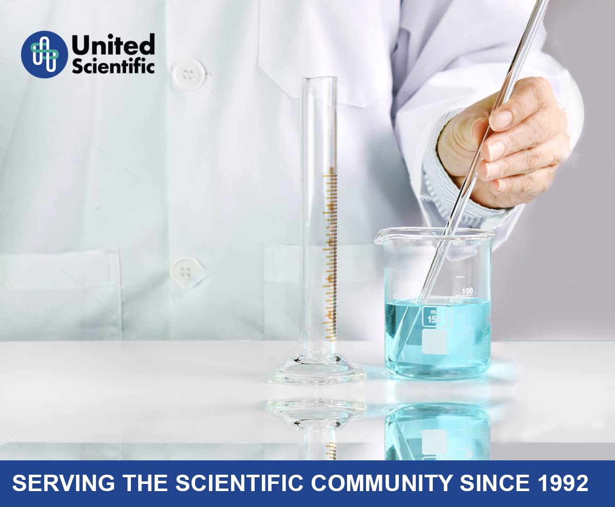 United Scientific™ BG1000-5000 Borosilicate Laboratory Grade Glass Beakers | Griffin Style Low Form Beaker | Graduated with Spout | Designed for Laboratories & Chemistry Classrooms | 5000mL Capacity