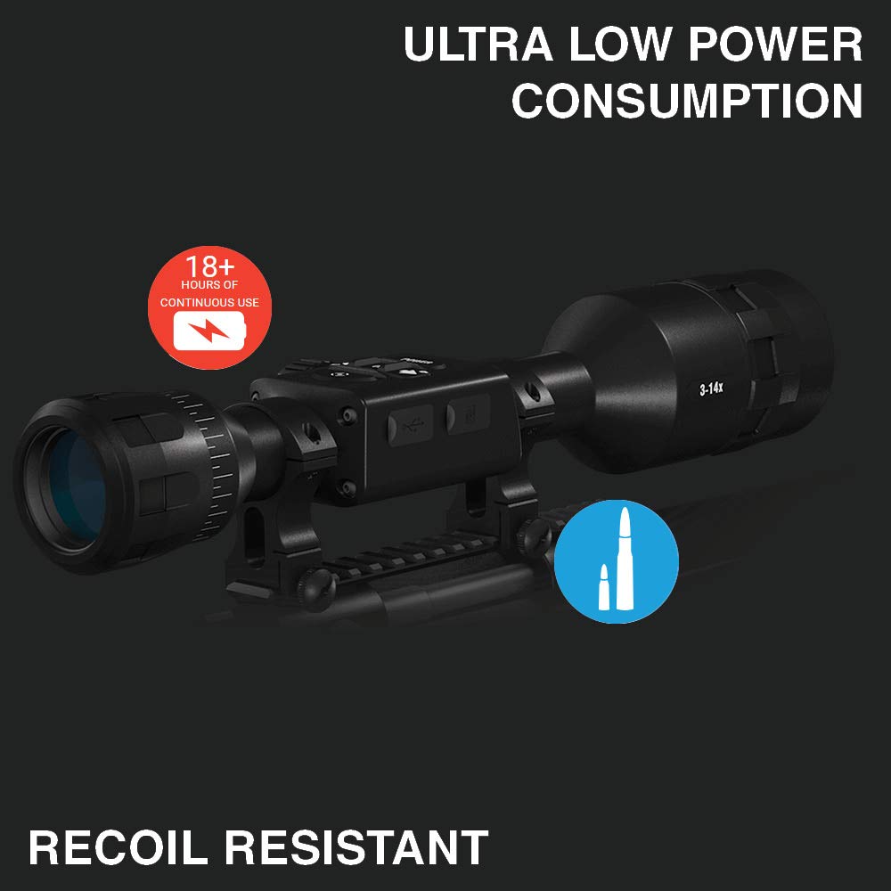 ATN MossyOak X-Sight-4k Pro Smart Day/Night Camouflage Scope w/Full HD Video rec, Smooth Zoom, Bluetooth and Wi-Fi (5-20x, Bottomland)