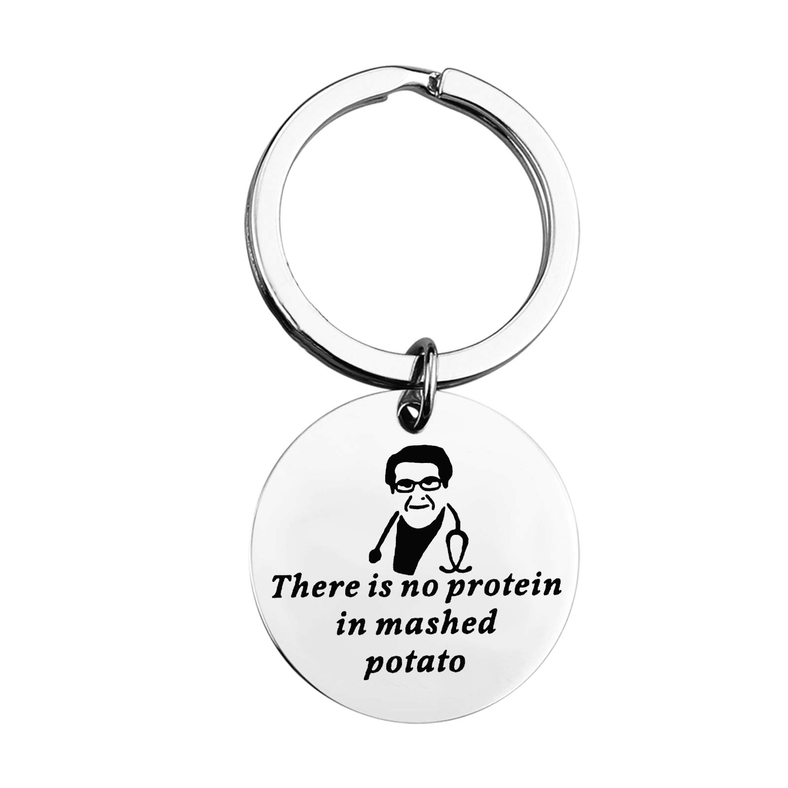 BLEOUK My 600 lb. Life Dr. Now Diet Aid Keychain There is No Protein in Mashed Potato Funny Reality Show Inspired Gift (Mashed Potato)