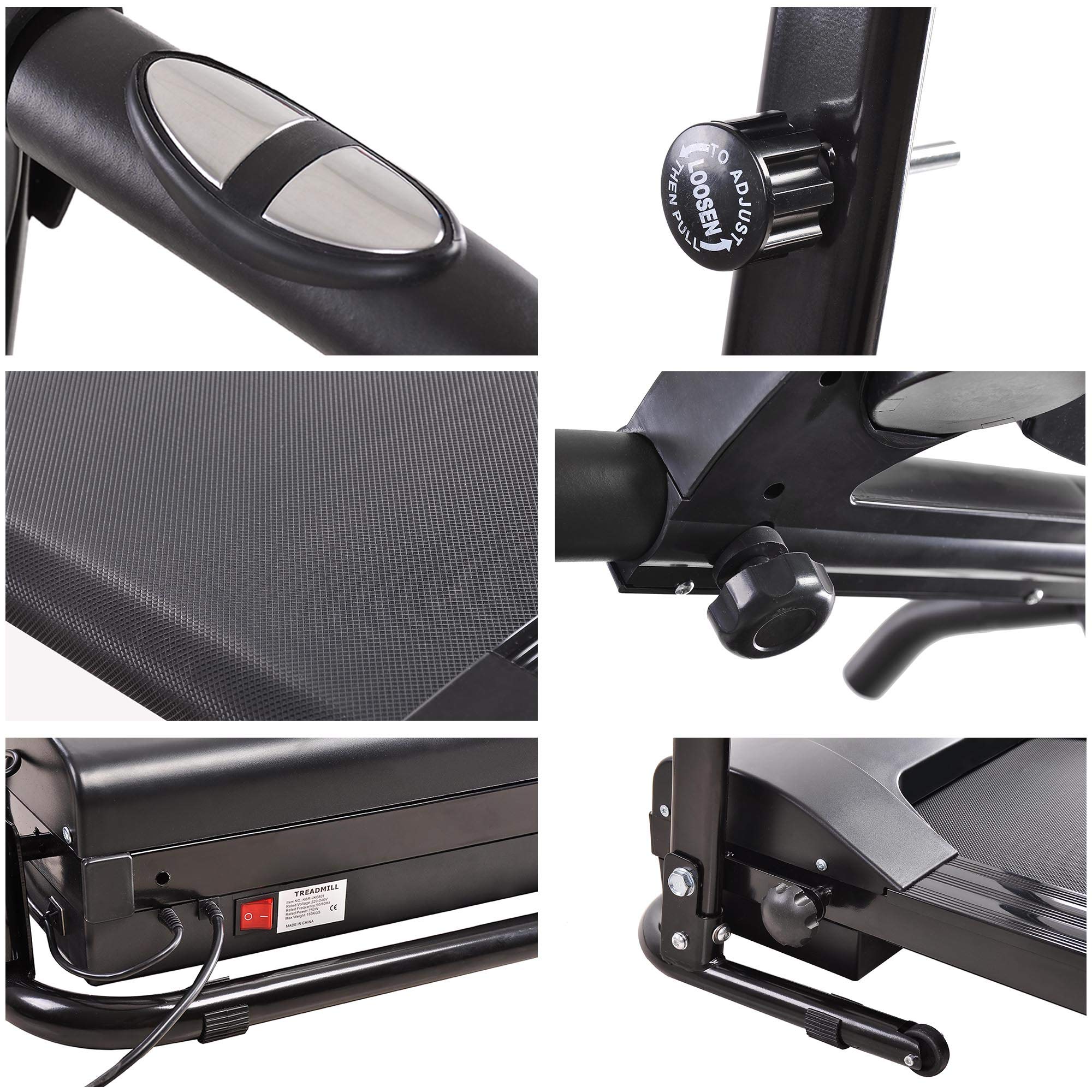 AW Folding Electric Treadmill Portable Running Walking Treadmill with LCD Display Compact Treadmill for Home Cardio Exercise