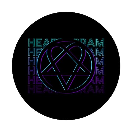 Heartagram Heart Pentagram Retro PopSockets Standard PopGrip