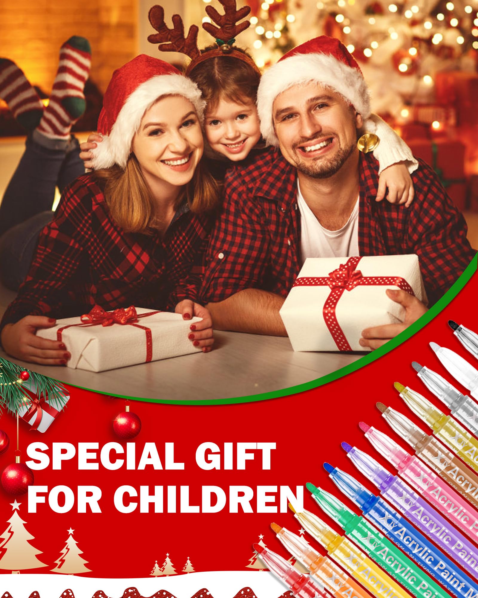 Christmas Arts and Crafts for Kids Ages 4-8 Acrylic Paint