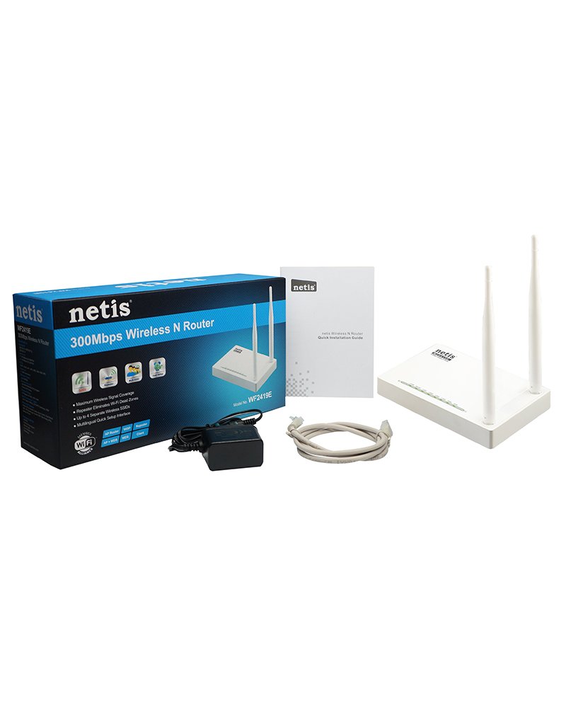 Netis DL4323 300Mbps High-Speed Wireless N ADSL2 and Modem Router Combo | 4-Port NAT Router and Wireless N Access Point with High Gain Antenna