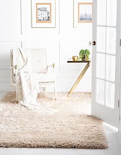 Rugs.com Marilyn Monroe™ Shag Collection Rug – 6' x 9' Blonde Shag Rug Perfect for Bedrooms, Dining Rooms, Living Rooms
