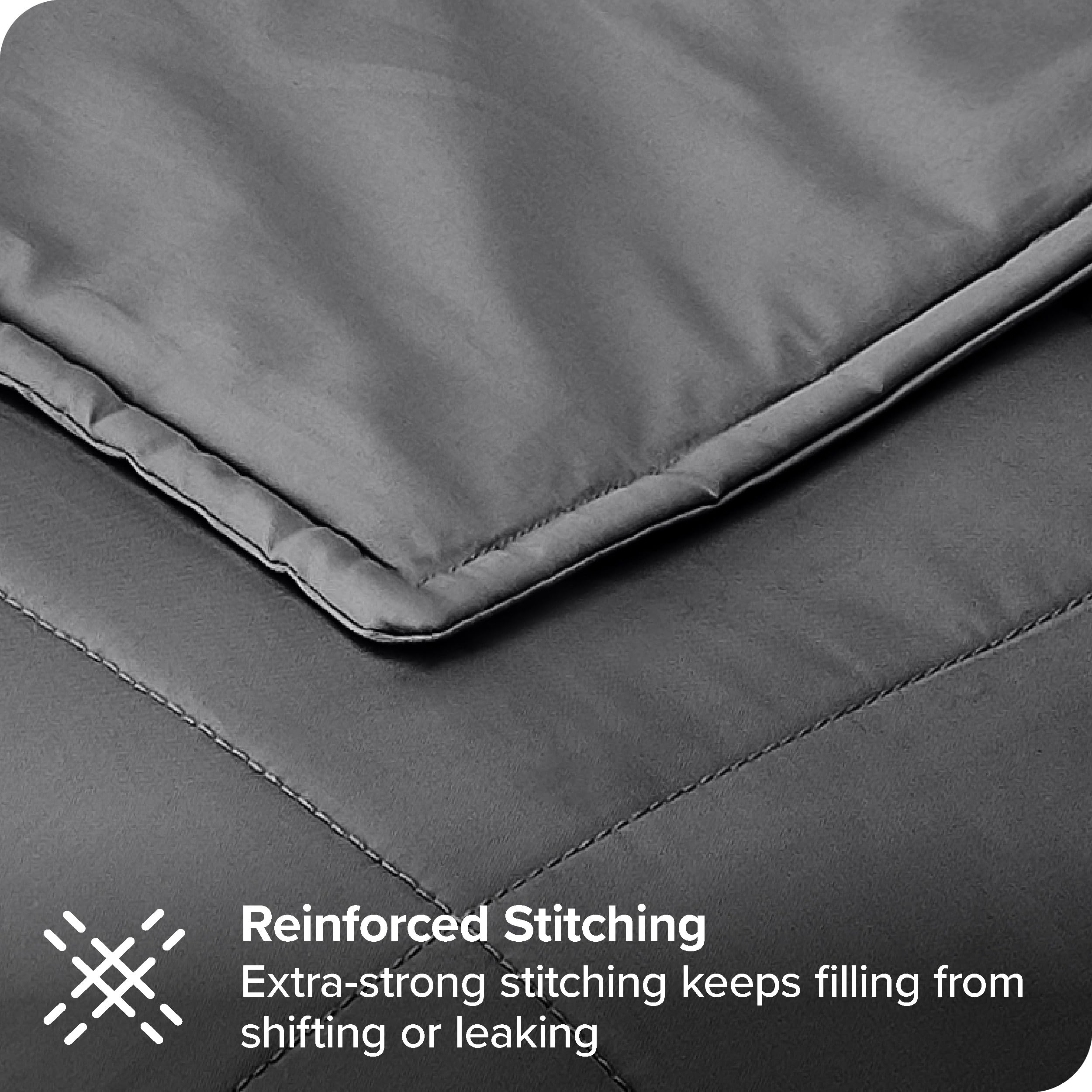 Bare Home Weighted Blanket King Size 30lb (80" x 87") for Adults - All-Natural 100% Cotton - Premium Heavy Blanket Nontoxic Glass Beads (Grey, 80"x87")