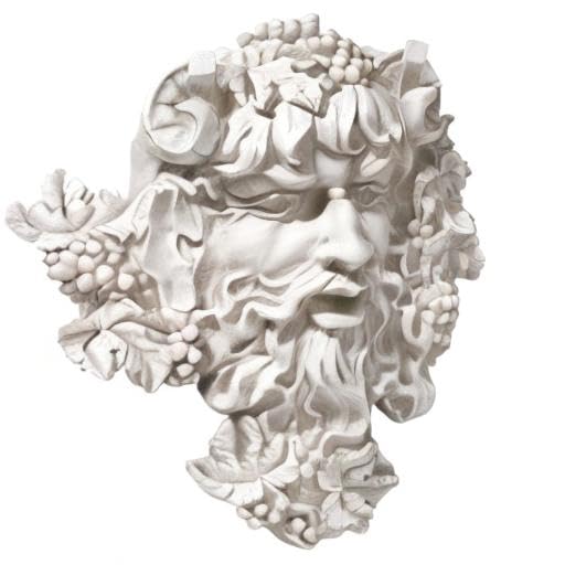 Design Toscano OS6212M Bacchus, Grape Harvest Wine Greenman Face Wall Sculpture, Medium Size, 10 inches wide, 12 inches tall, Handcast Polyresin, Antique Stone Finish