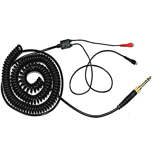 Sqrmekoko Extension Spring Relief Coiled Audio Cable for Sennheiser HD25 HD25-1 HD25-1 II HD25-C HD25-13 HD 25 HD600 Headphones
