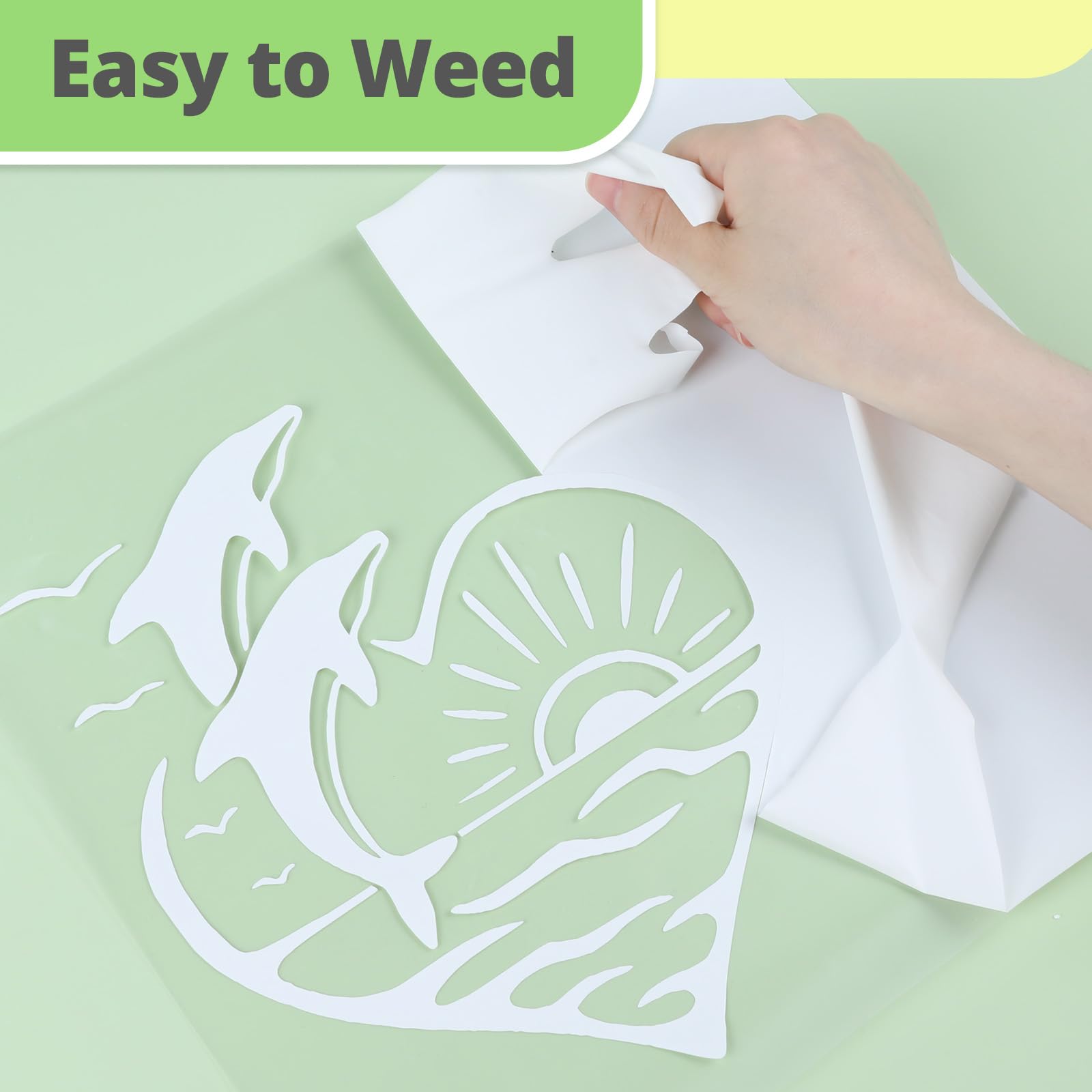HTVRONT White HTV Vinyl Roll - 12" x 10ft White Iron on Vinyl for All Cutter Machine, Heat Transfer Vinyl Rolls for t Shirts - Easy to Cut & Weed for Heat Vinyl Design