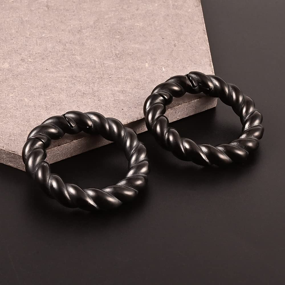 Atomhole 2 PCS Ear Hanger Weights For Stretched Ear Gauges 0g 2g Stainless Steel Ear Heavy Dangle For Women Plugs Tunnels Piercing Body Jewelry (6mm(2G), Silver)