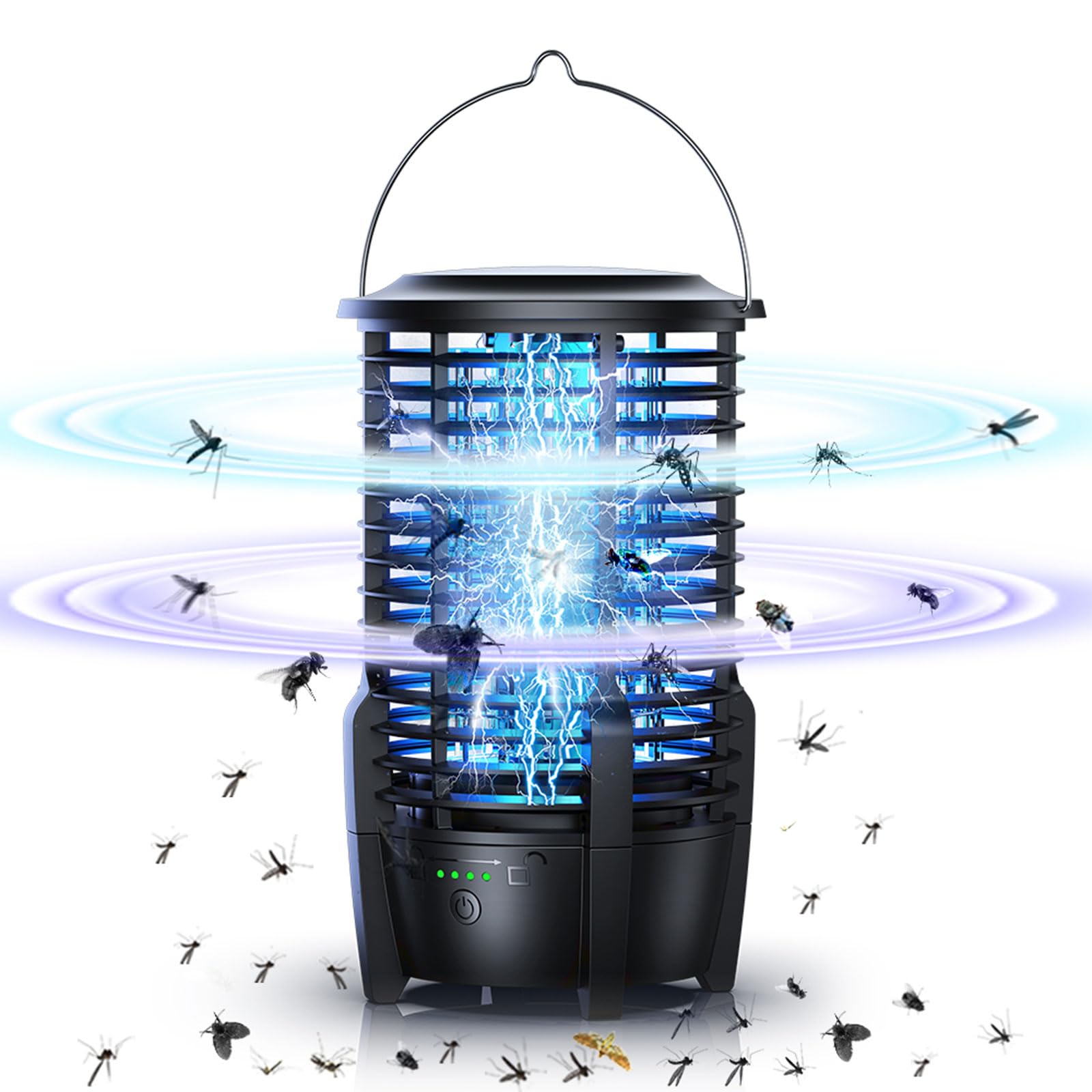 Bug Zapper Outdoor Electric,Indoor Mosquito Zapper with LED Light,Rechargeable Insect Mosquito Killer Fly Zapper, Fly Trap, Insect Trap for Home Camping Lawn Arden