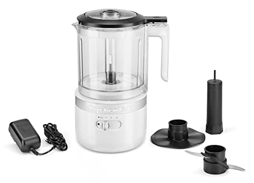 KitchenAid 5 Cup Cordless Food Chopper, White