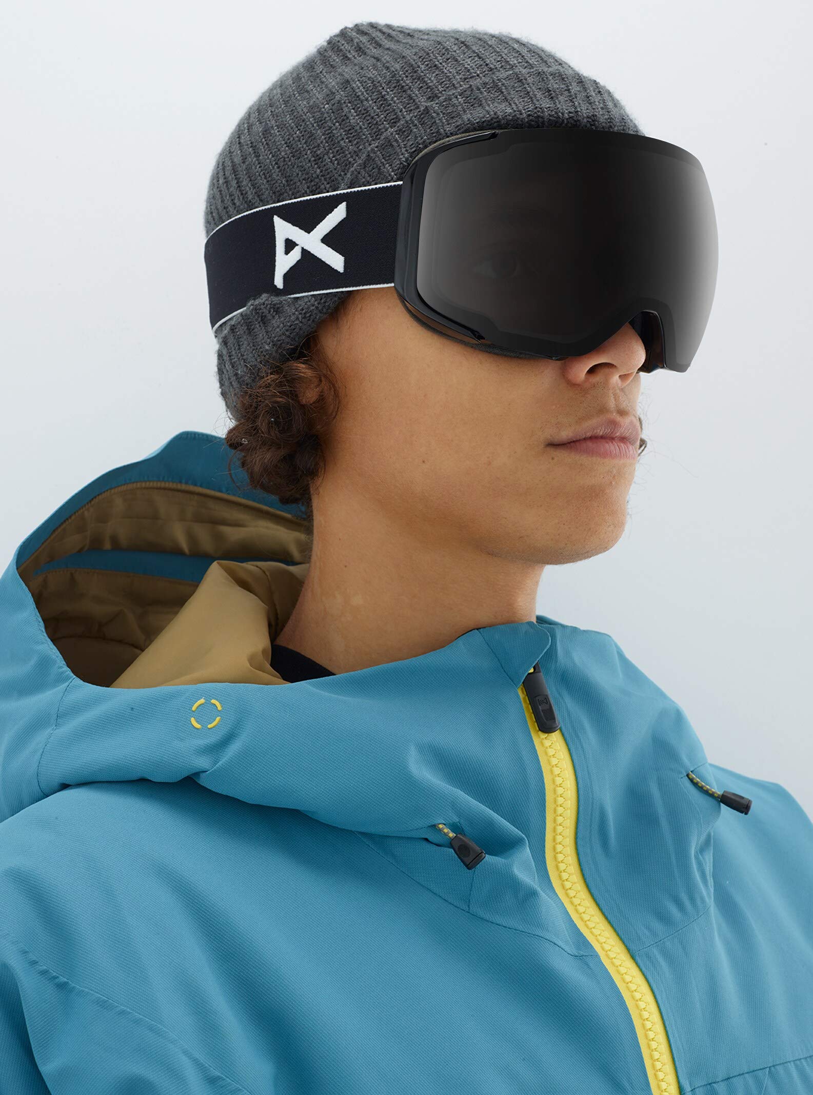 Anon Men's M2 Goggle, Black Frame Polar Smoke Lens; Spare Lens: Blue Lagoon