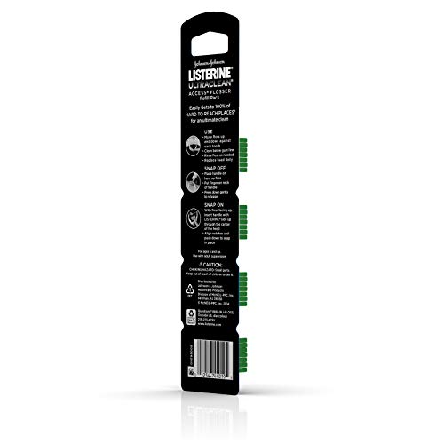 Listerine Ultra Clean Access Flosser Mint Refill Heads, 28 Count (Pack Of 6)