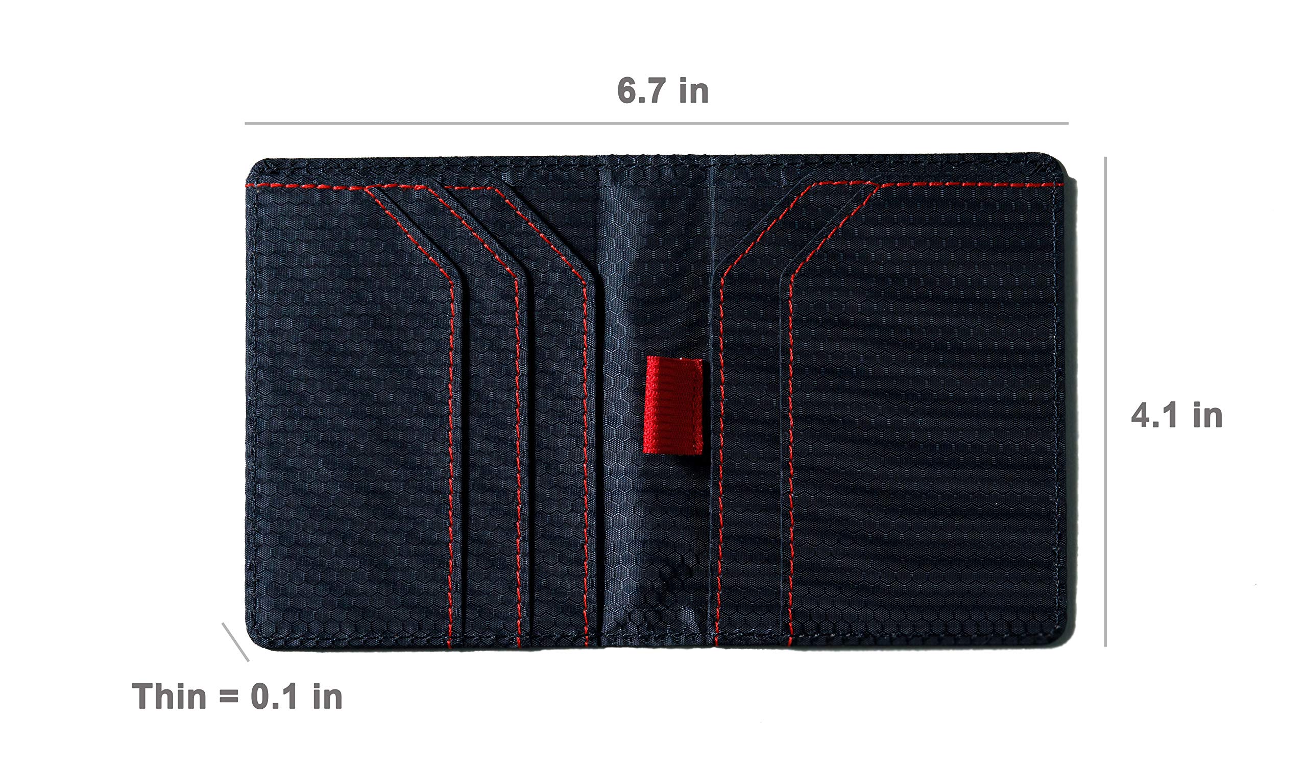 LC Prime Minimal Slim Pen Wallet l A Thinnest PenWallet For Daily Use (Pen is Not Included) (Blue mix Black (Pen is NOT Included))