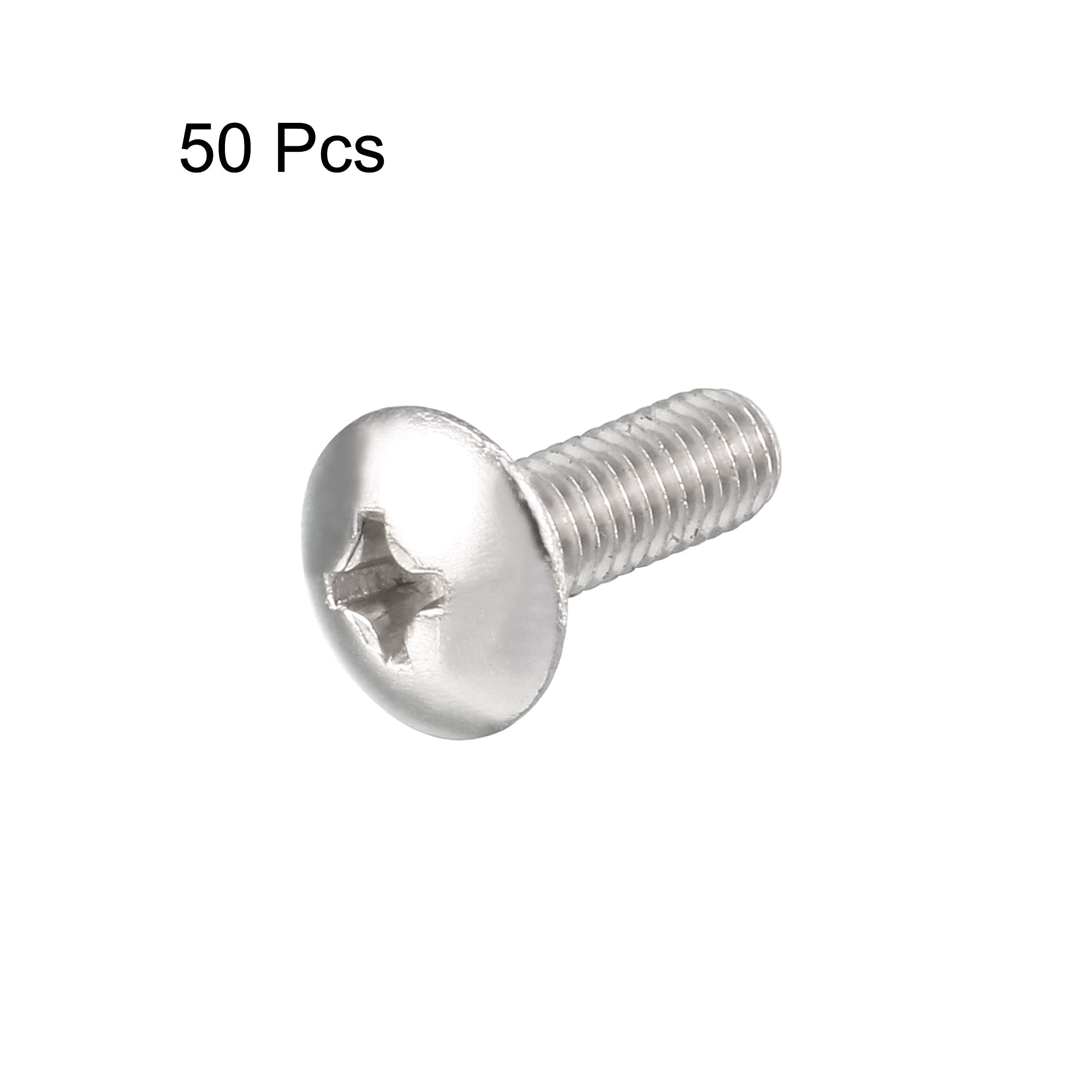 uxcell A15121600ux0584 M4x12mm Stainless Steel Phillips Head Machine Screws (Pack of 50)