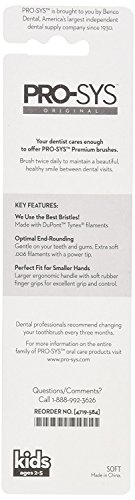 PRO-SYS® Kids Toothbrush (Colorful 4-Pack) - Made with Soft Dupont® bristles (Ages 2-5 for Toddlers and Young Children)