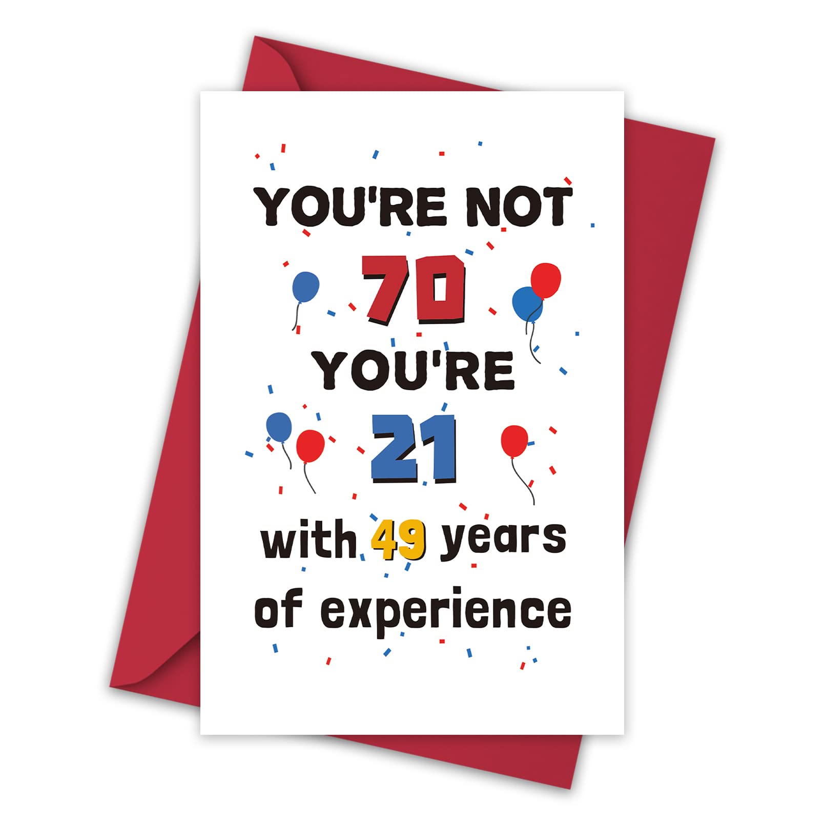 Ulbeelol Funny 70th Birthday Card, Happy 70th Birthday Card, Humorous 70 Years Old Bday Card for Grandma Father Husband Him...