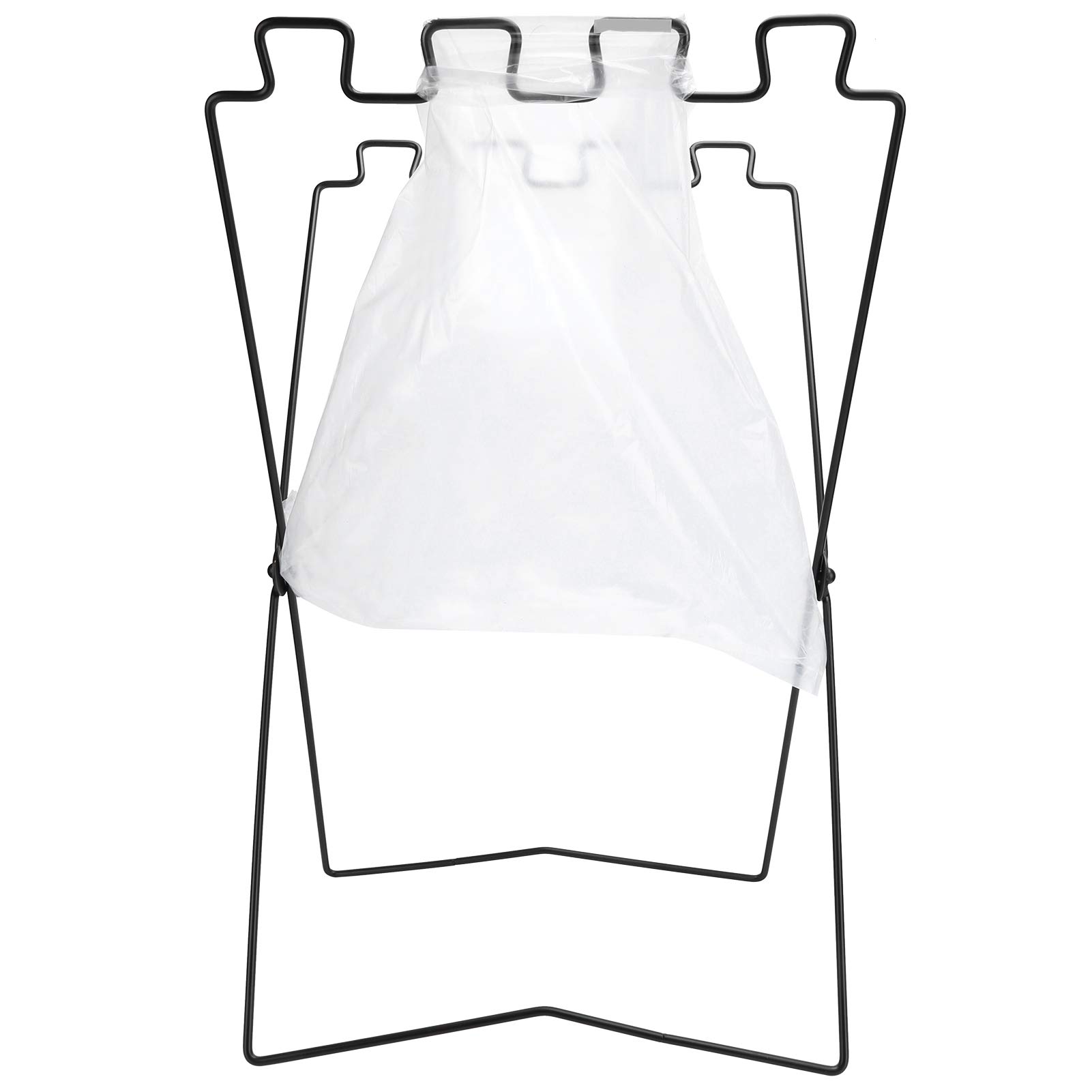 Tnfeeon Trash Rack, Foldable Trash Bag Holder Plastic Bag Shelf, Portable Garbage Bag Holder for Camping Picnic Kitchen Barbecue Accessory BBQ Supplies