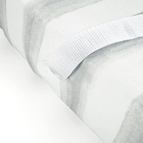Lush Decor Watercolor Stripe Soft & Plush Changing Pad Cover, 32" x 16" x 5", Gray