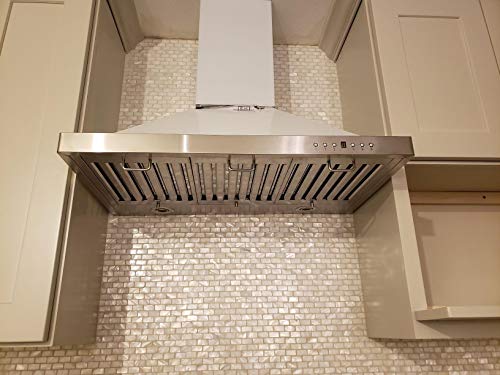 Art3d 6-Pack Mother of Pearl Shell Mosaic Tile for Kitchen Backsplashes/Bathroom Tile, White Subway Mosaic Tiles